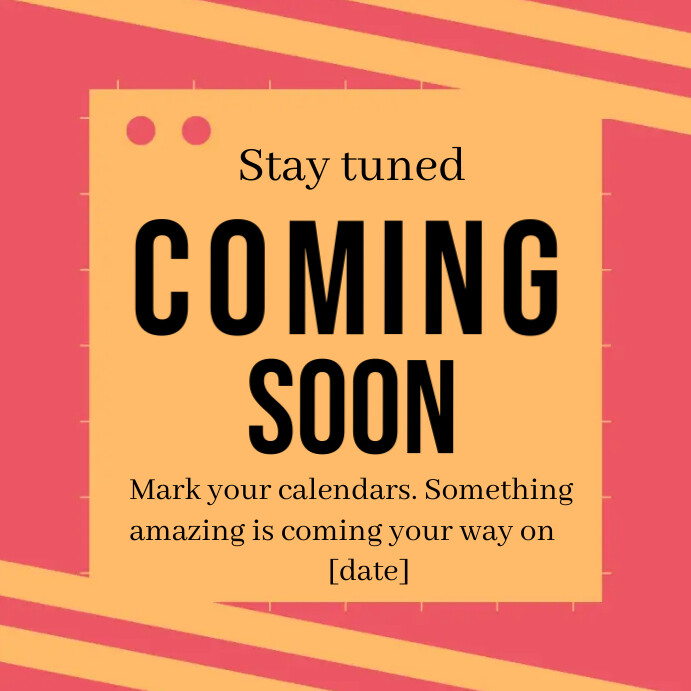 Plantilla de Orange Pastel Coming Soon Announcement Insta | PosterMyWall