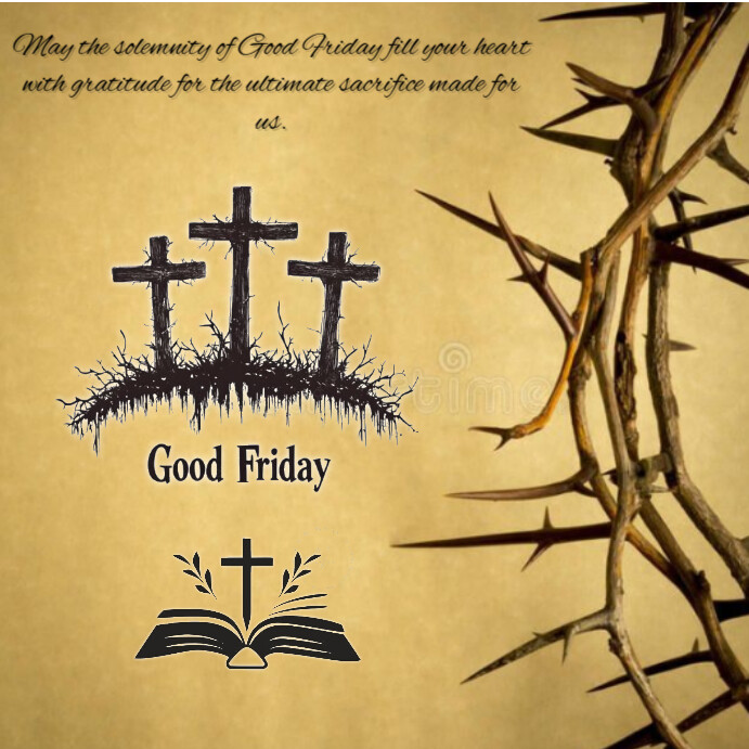 Orange Pastel Good Friday Instagram Post Template | PosterMyWall