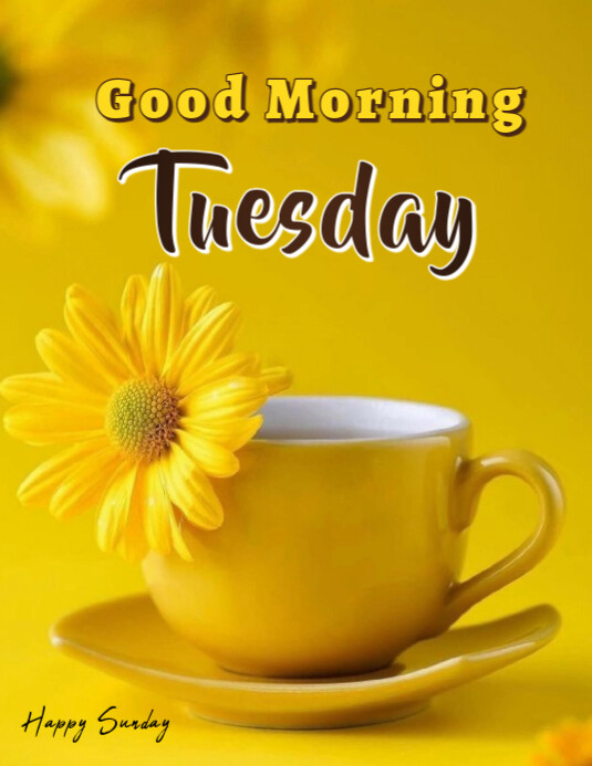 Orange Pastel Good Morning Tuesday Flyer (us Letter) Template ...