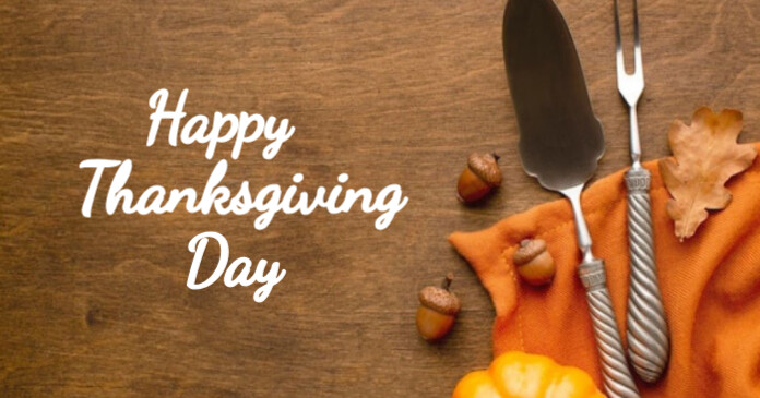 Orange Pastel Happy Thanksgiving Day Facebook Shared Image Template ...
