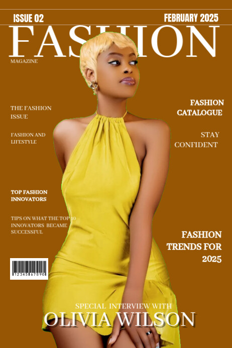 Orange Pastel Magazine Cover Design Poster Template | PosterMyWall