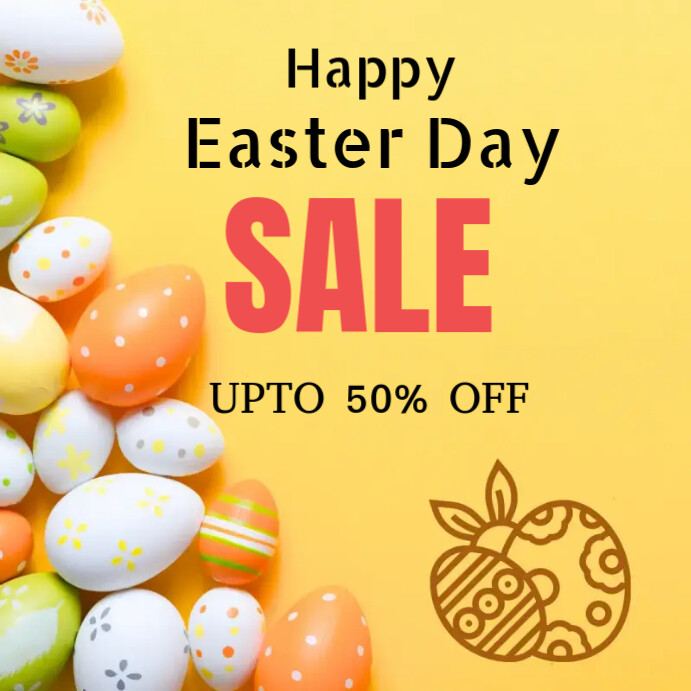 Copy of Orange Pastel Super Easter Sale Instagram Post | PosterMyWall