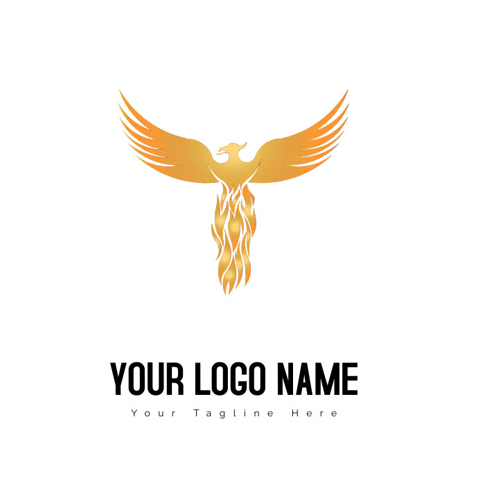 Plantilla de Orange phoenix animated illustration | PosterMyWall