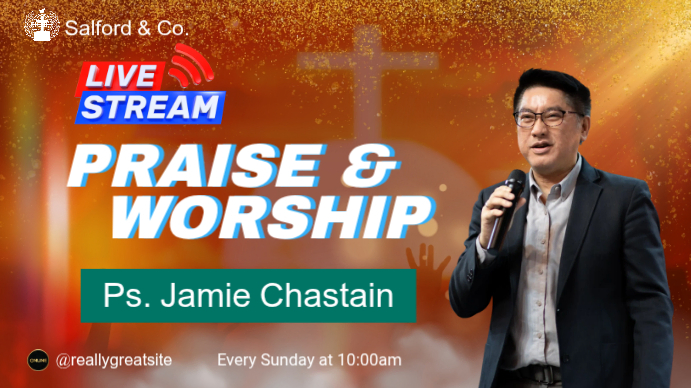 Orange Praise and Worship Event YouTube Thumbnail Template | PosterMyWall