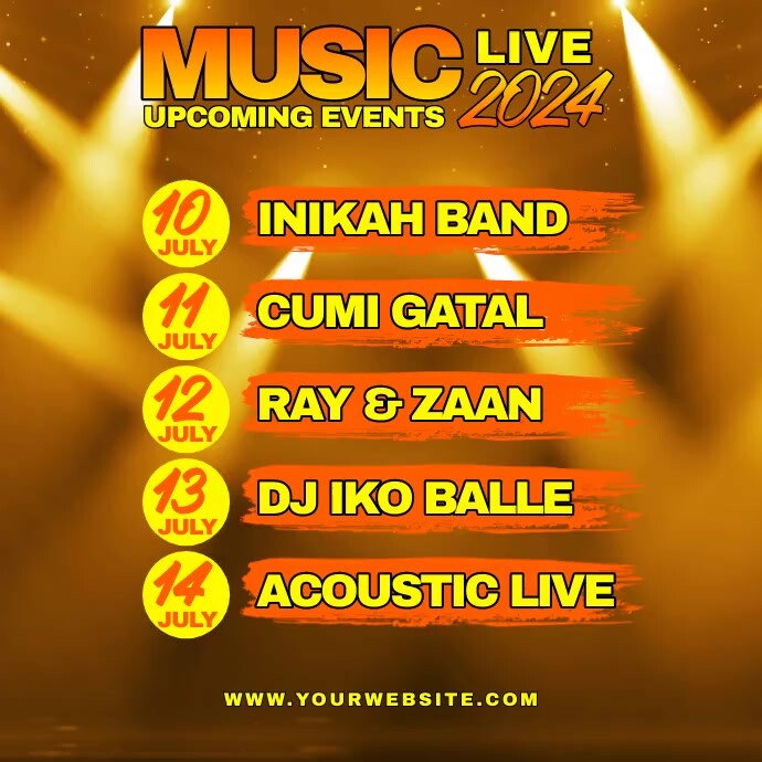 Orange Profesional Upcoming Events Pos Instag Template | PosterMyWall