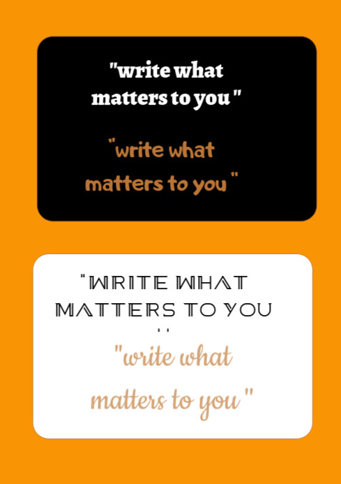 Orange Professional "write What Matters To You" A4 Template | PosterMyWall