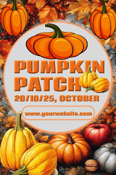 Copy of Orange Professional Annual Pumpkin Patch Sale Template Poster ...