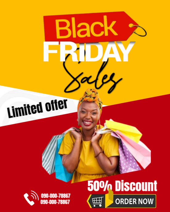 Plantilla de Orange Professional Black Friday Sales Instagram Portrait ...