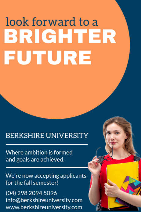 Orange Professional Brighter Future Poster Template | PosterMyWall