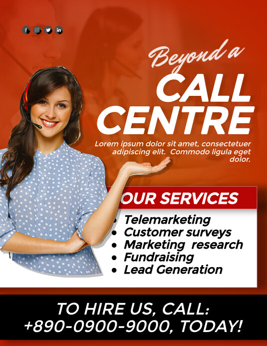 Copy of Orange Professional Call Centre Flyer (us L | PosterMyWall