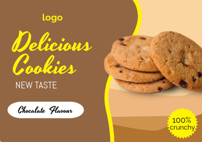 Copy of Orange Professional Cookies Packaging Label Design A5 ...