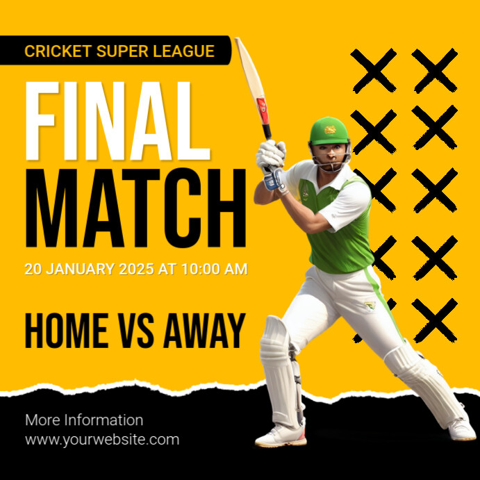 Copy of Orange Professional Cricket Final Match Instagram Post ...