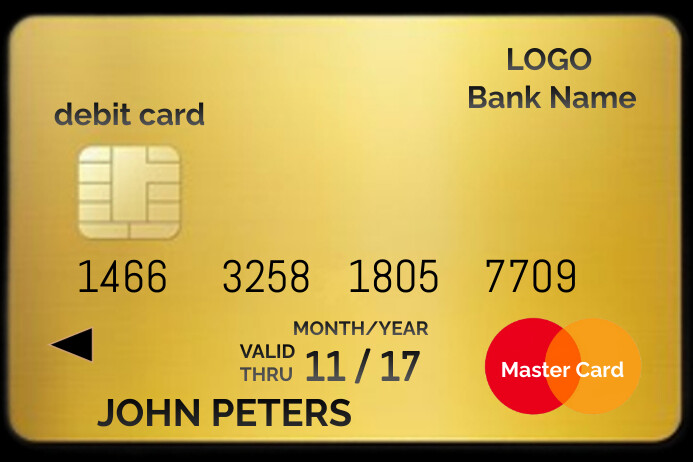 Copy of Orange Professional Debit Card Template Post | PosterMyWall