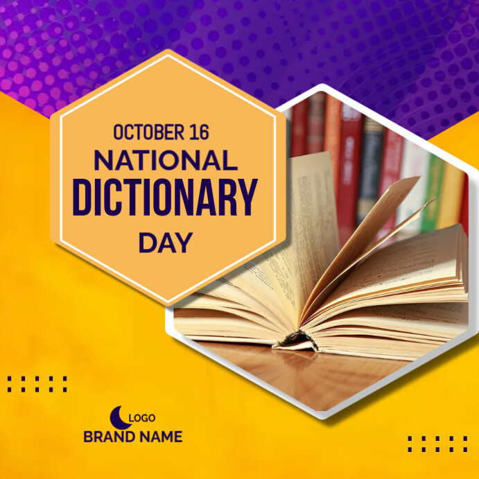 Orange Professional Dictionary Day Instagram Post Template | PosterMyWall