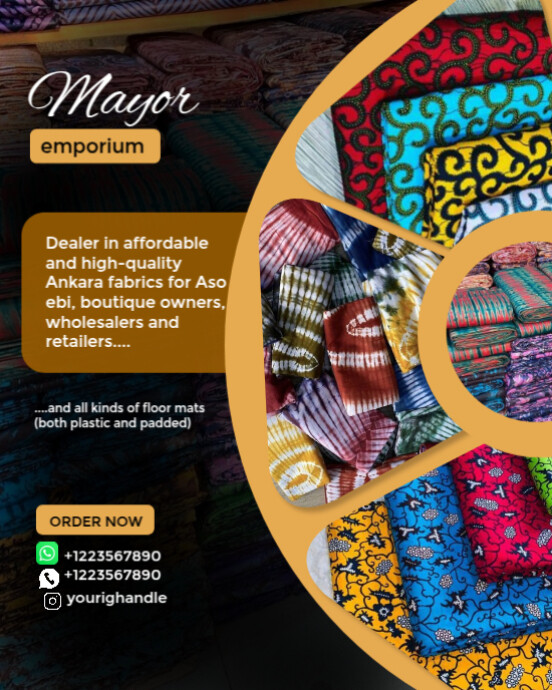 Orange Professional Fashion Brand Flyer Instagram Portrait Template | PosterMyWall