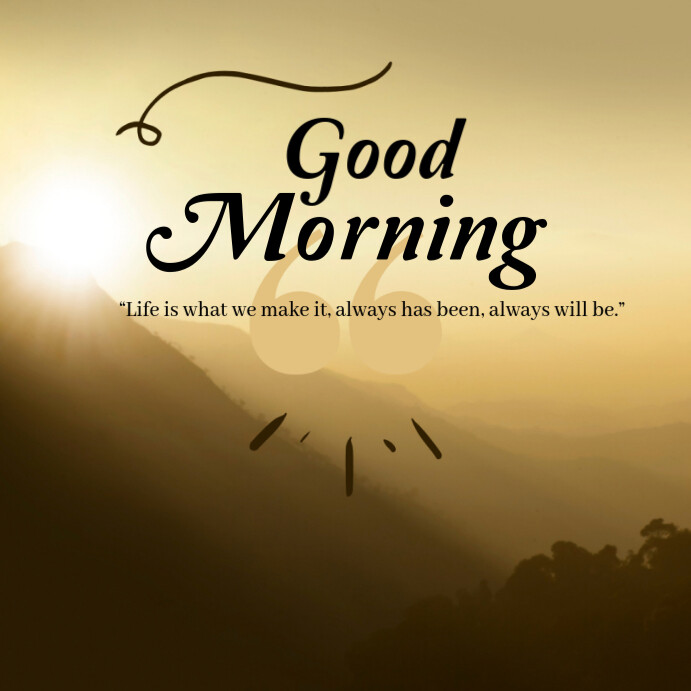 Orange Professional Good Morning Wish Templates Instagram Post ...