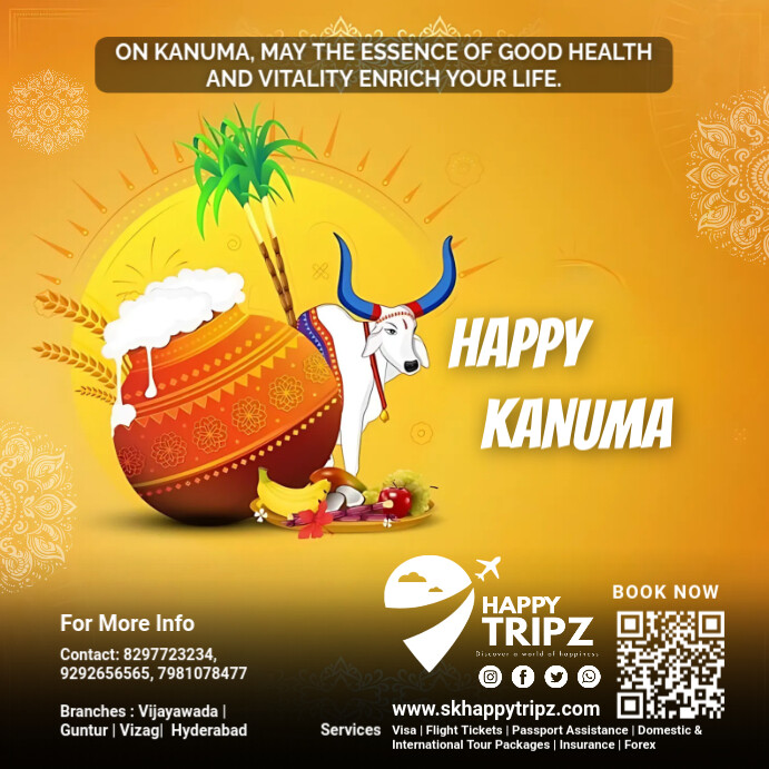 Copy of Orange Professional Happy Kanuma Instagram Post | PosterMyWall