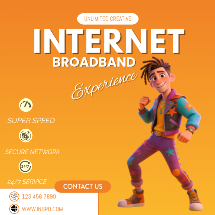 Plantilla de Orange Professional Internet Broadband Experience ...