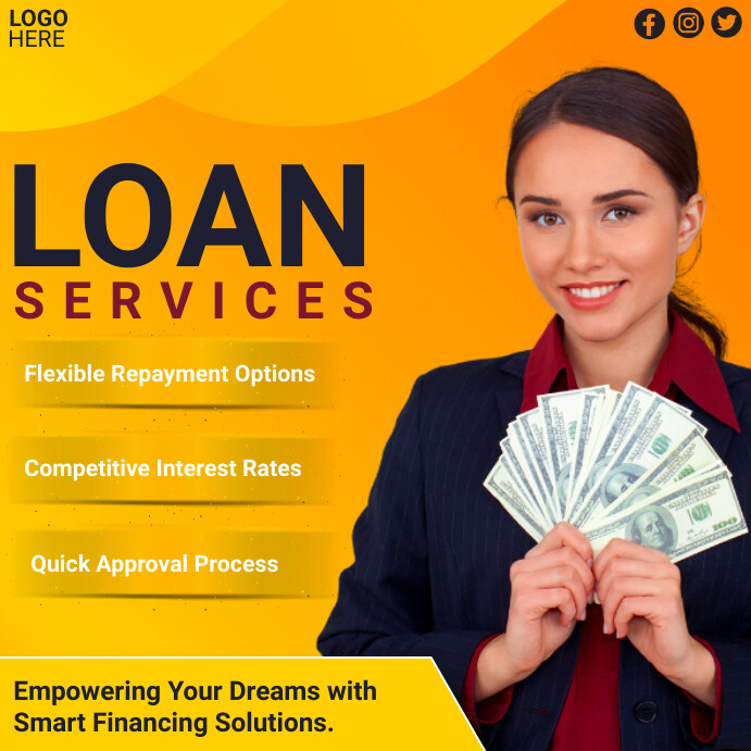 Orange Professional Loan Services Instagram P Template | PosterMyWall