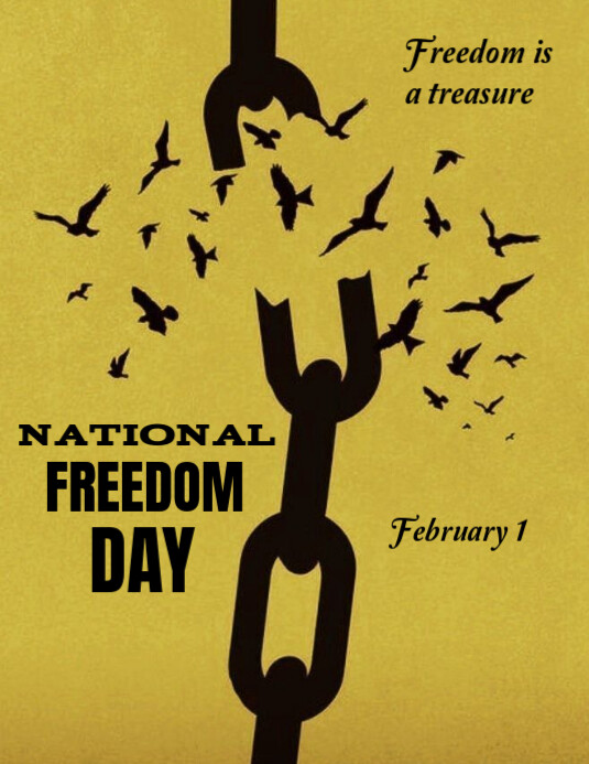 Copy of Orange Professional National Freedom Day Flyer (us Letter ...