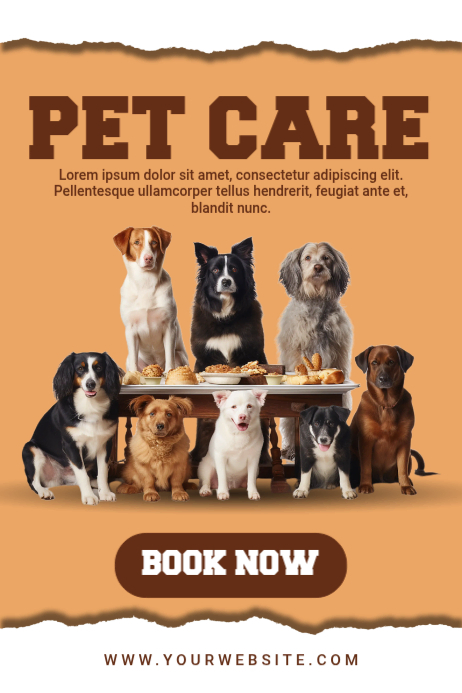 Orange Professional Pet Care Poster Template | PosterMyWall