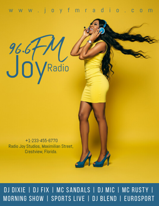 Copy of Orange Professional Radio Fm Flyer (us Letter) | PosterMyWall