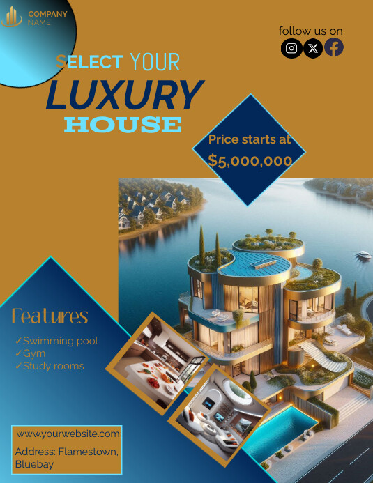 Orange Professional Real Estate Flyer (us Let Template | PosterMyWall