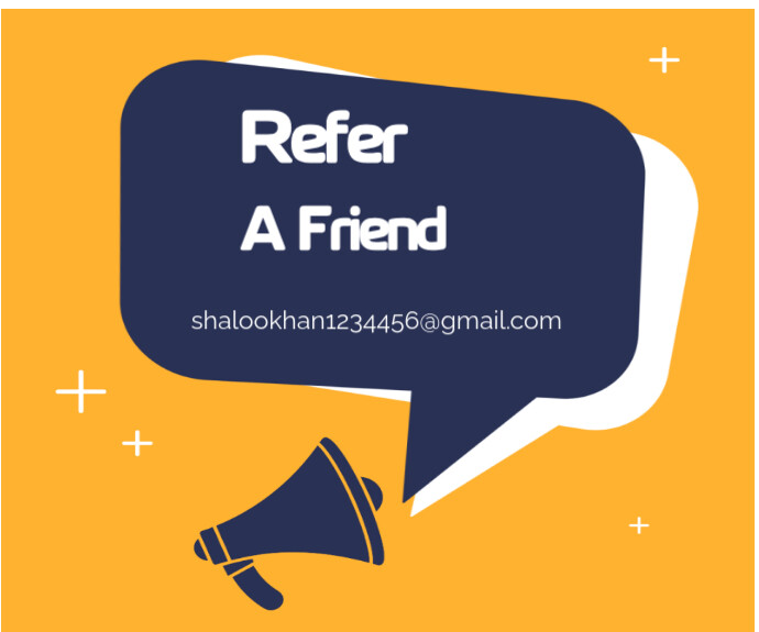 Plantilla de Orange Professional Refer A Friend Medium Rectangle | PosterMyWall
