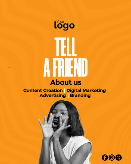 Orange Professional Refferal Flyer Instagram Portrait Template ...