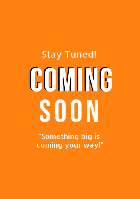 Orange Professional Starting Soon A New Service A4 Template | PosterMyWall