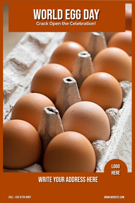 Plantilla de Orange Professional World Egg Day Poster | PosterMyWall
