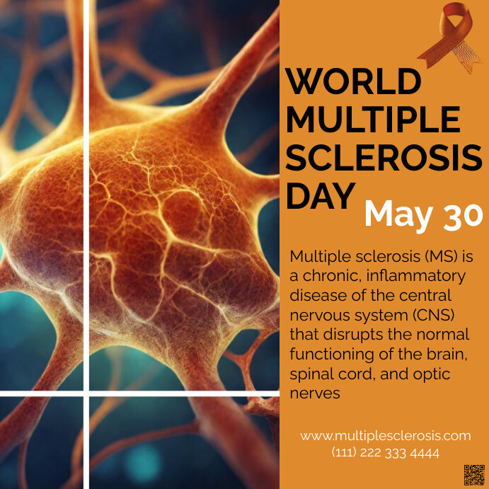 Copy of Orange Professional World Multiple Sclerosis | PosterMyWall