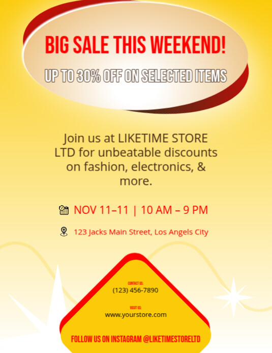 Orange Promotion Flyer Template Flyer (us Letter) | PosterMyWall
