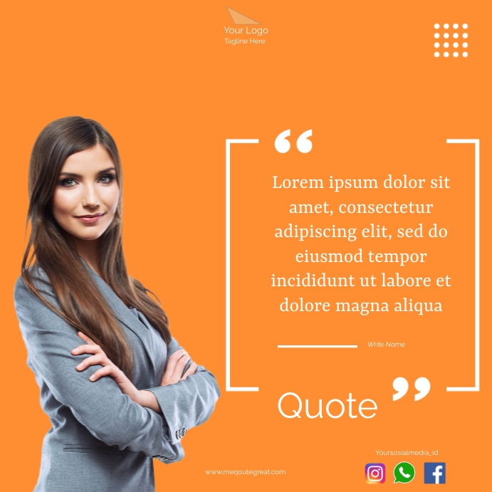 Orange Quote Inspirtaion Template | PosterMyWall