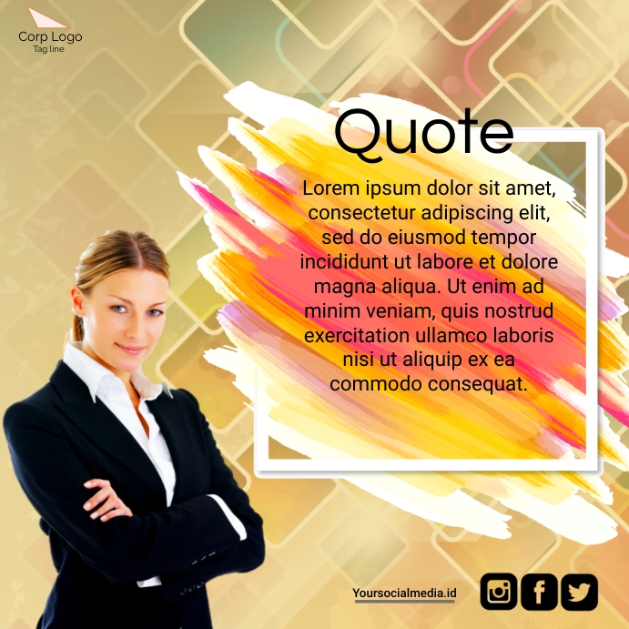 orange quote modern template | PosterMyWall