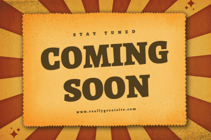 Orange Retro Coming Soon Poster Template | PosterMyWall