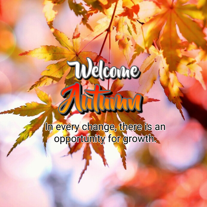 Copy of Orange Simple Welcome Autumn Facebook Post (S | PosterMyWall