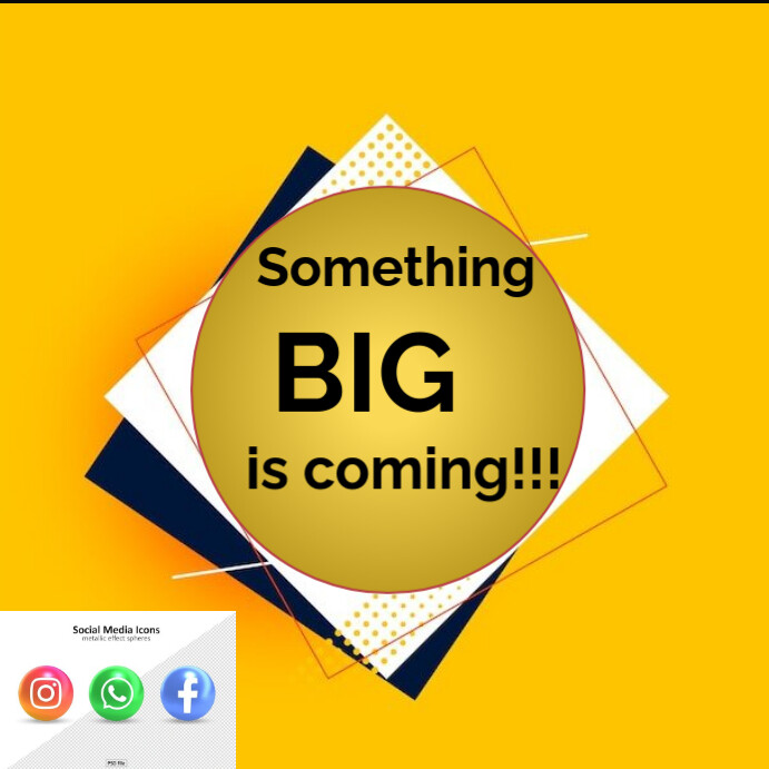 Orange Something Big Instagram Post Template | PosterMyWall