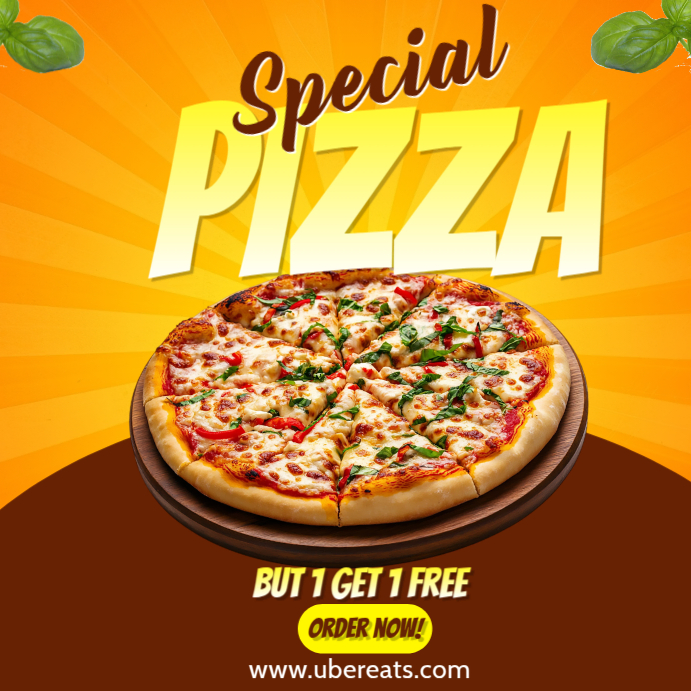 Orange Special Pizza Promotion Instagram Post Template | PosterMyWall