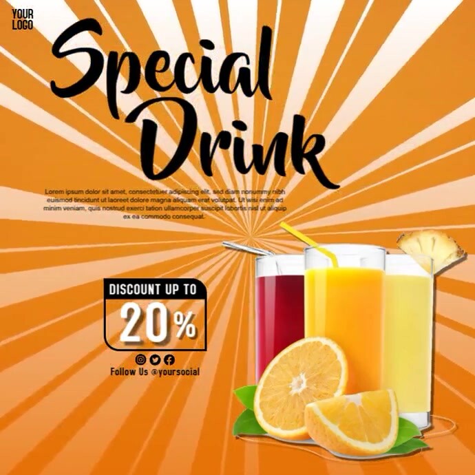 Orange Squash Template | PosterMyWall