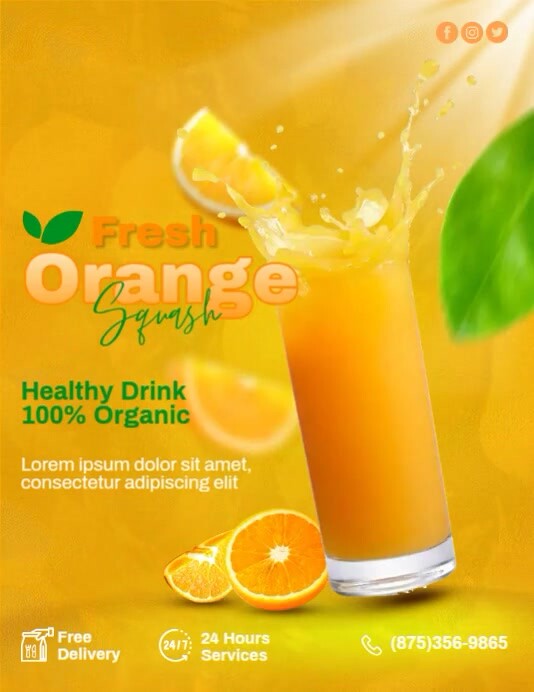 Orange Squash Template | PosterMyWall