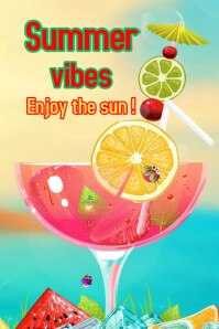Summer Vibes Poster Template | PosterMyWall