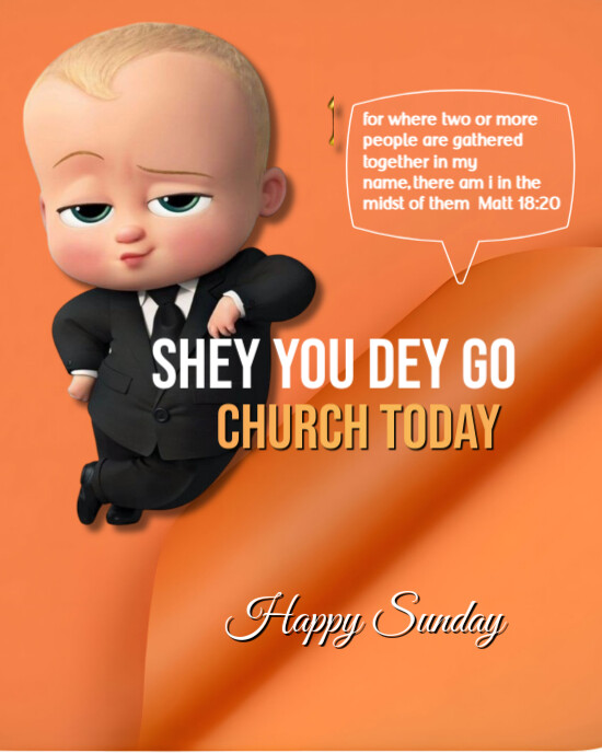 Copy of Orange Sunday Flyer Instagram Portrait | PosterMyWall