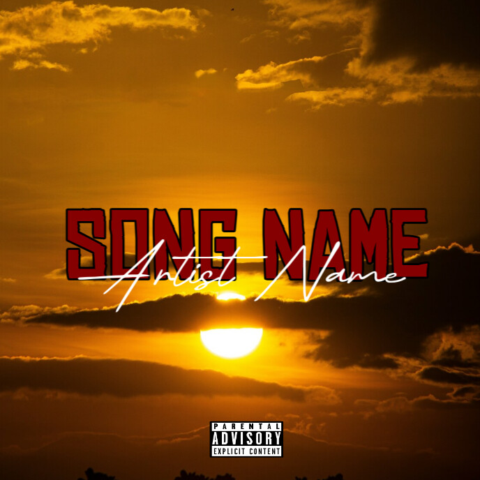 Orange Sunset Mixtape Album Cover Album Cover เทมเพลต | PosterMyWall