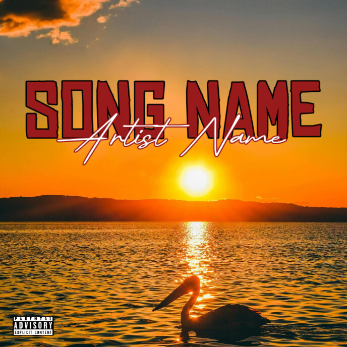 Copy of Orange Sunset Mixtape Cover Album Cover | PosterMyWall