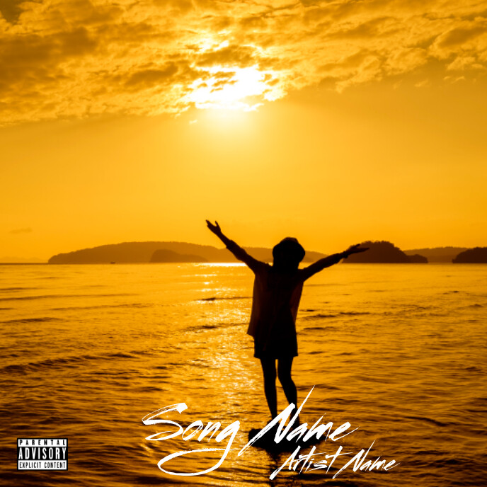 Orange Sunset Song Album Cover Album Cover Template | PosterMyWall