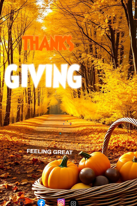 Orange Thanksgiving Flyer Design Poster Template | PosterMyWall