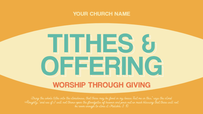 Plantilla de Orange Tithes And Offering Digital Display (16:9 ...