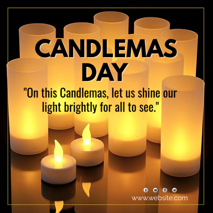 Orange Typographic Candlemas Day Instagram Post Template | PosterMyWall