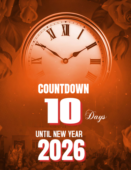 Plantilla de Orange Typographic Countdown To 2026 - A Night To Remember ...